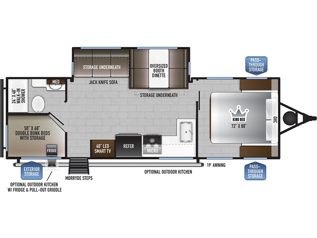 2026 Della Terra 262BH Travel Trailer by East to West On Sale (RVN28147)