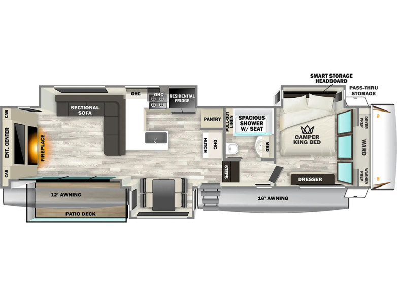 2026 Sabre 33RLP Fifth Wheel by Forest River On Sale (RVN31875)