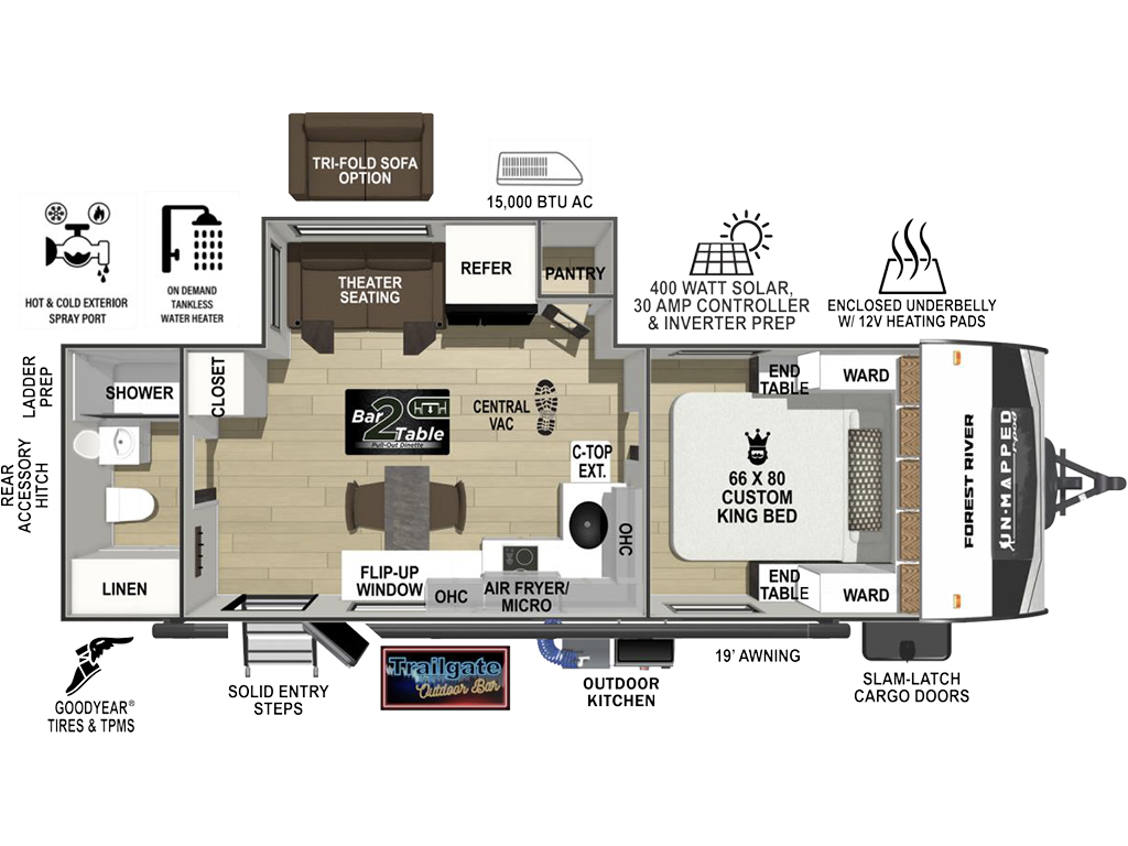 2026 UnMapped 22RB Travel Trailer by Forest River On Sale (RVN32118)