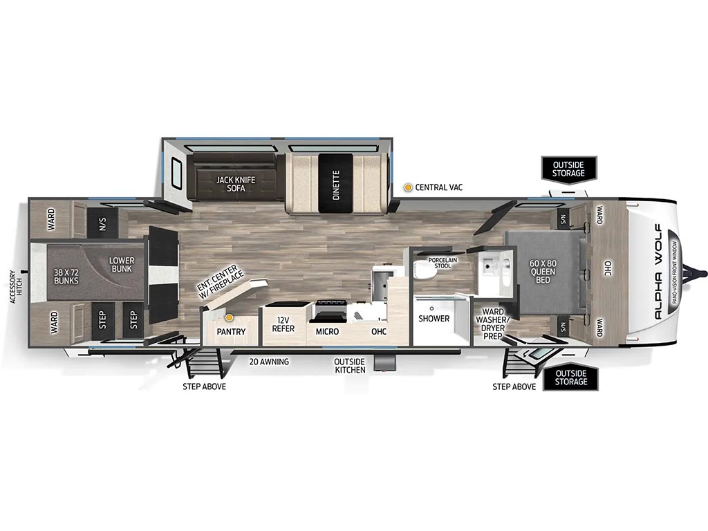 2026 Alpha Wolf 29DCB-L Travel Trailer by Forest River On Sale (RVN32380)