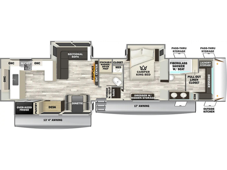 2026 Sabre 36EST Fifth Wheel by Forest River On Sale (RVN32620)