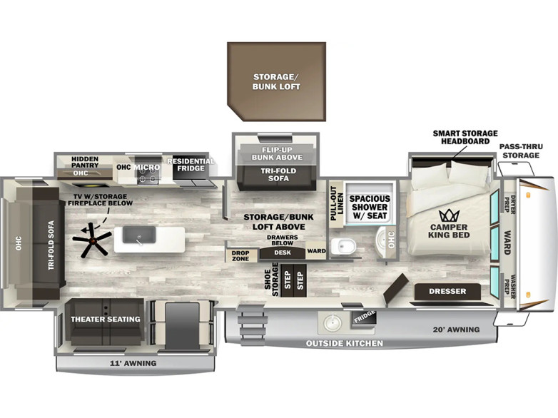 2026 Sabre 36FLX Fifth Wheel by Forest River On Sale (RVN32622)
